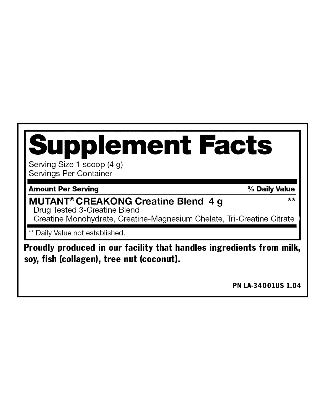Mutant Creakong 1Kg – The Sport Shop EC