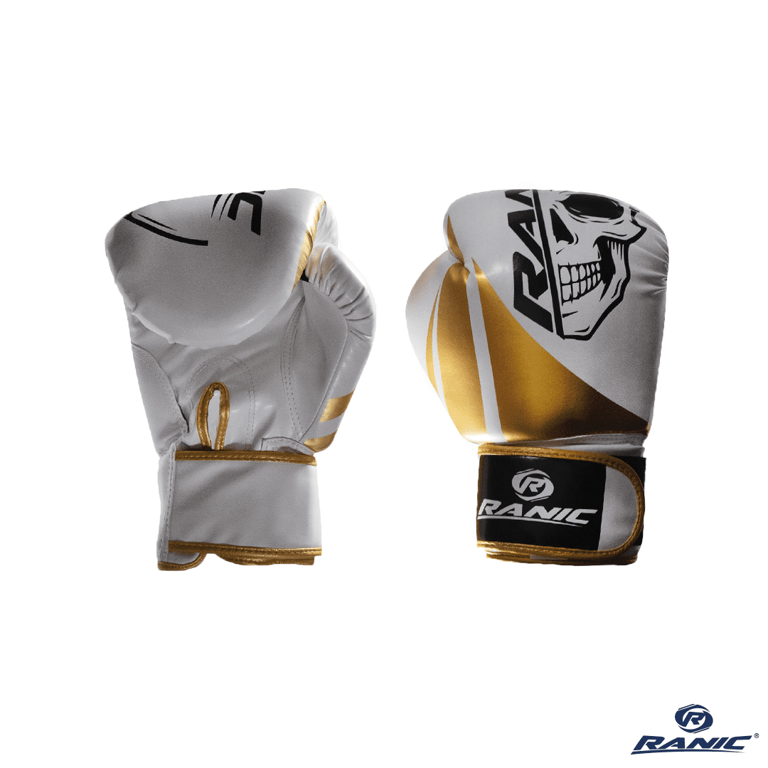 Ranic Guantes de Box Skull Classic Blanco Dorado – The Sport Shop EC