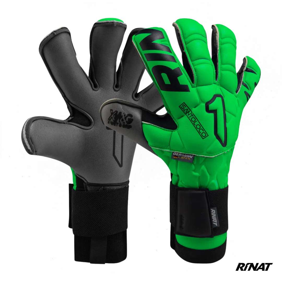 Rinat Guantes de Arquero Alpha Santo Loco XW&G Verde Gris – The Sport ...